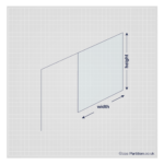 Open Ended Wall Partition – Instant Quote - Glass Partition